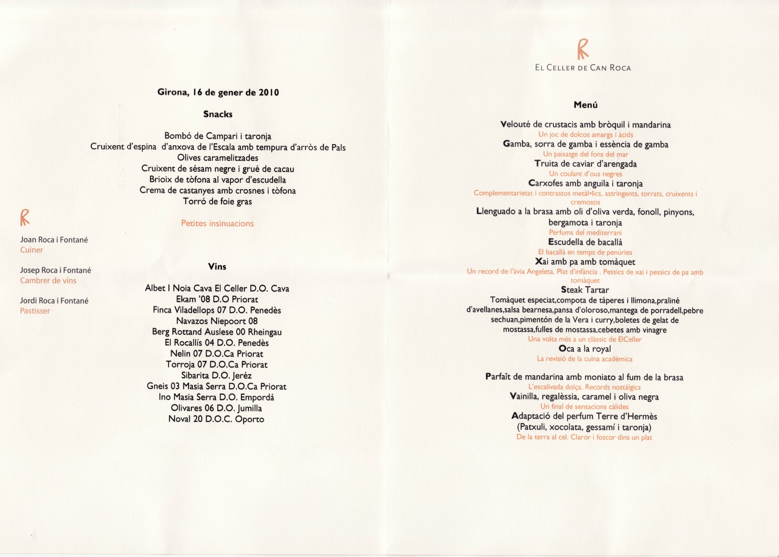 NO HI HA OUS - VIVÈNCIES: Celler de Can Roca