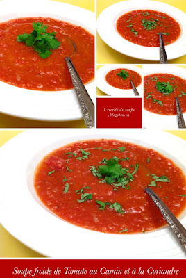 1 recette de soupe: Gaspacho ou Gazpacho (potage froid au concombre ...