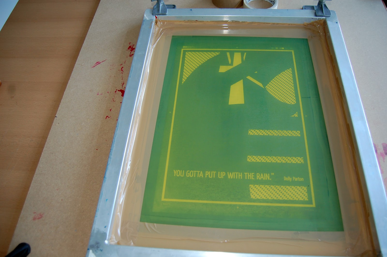 LOVE THY DESIGNER: Screenprinting Kesselskramer Rain Poster Design