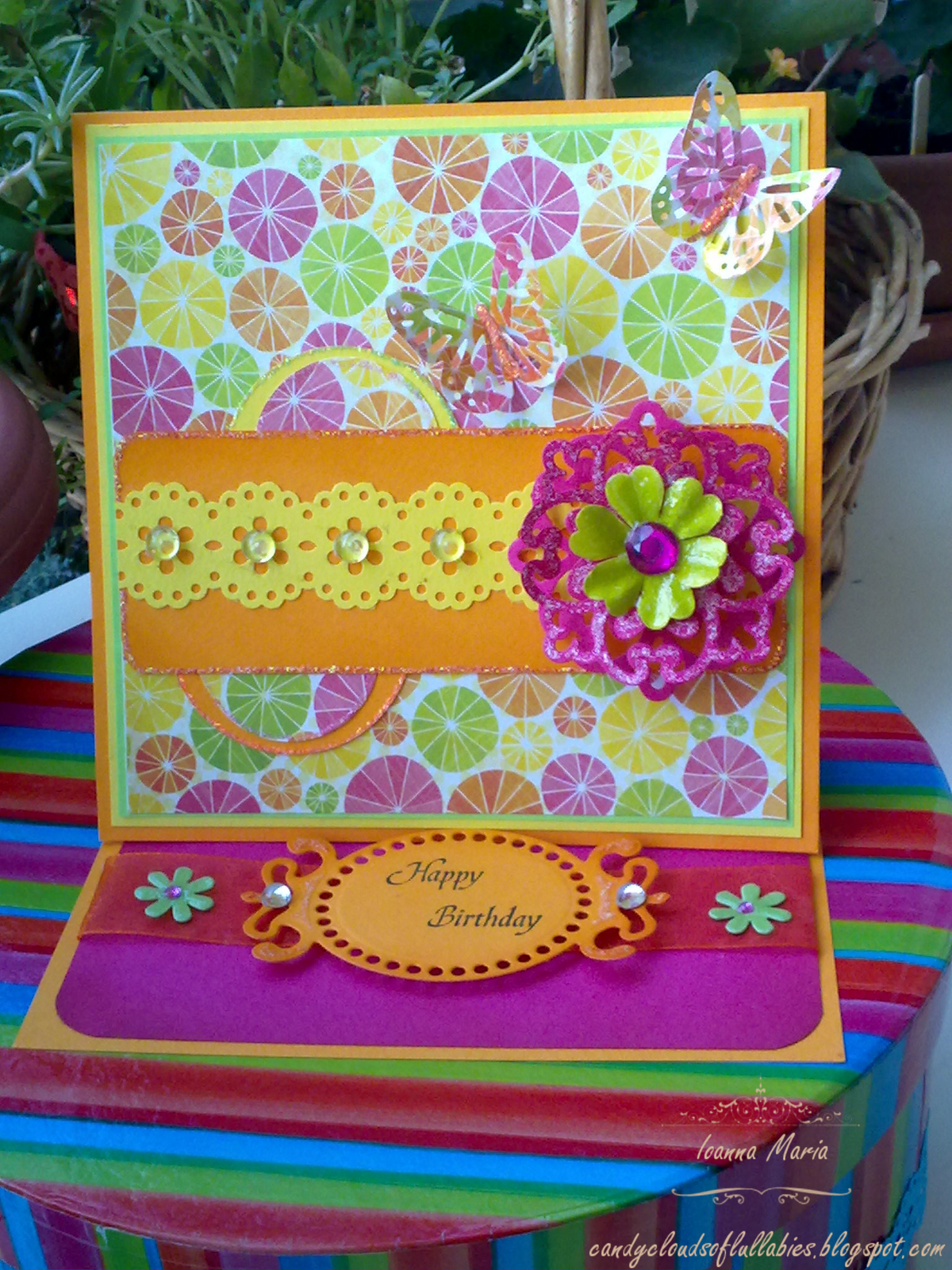 Pieces Of Me...: Birthday Easel Card - Καρτούλα Γενεθλίων Easel