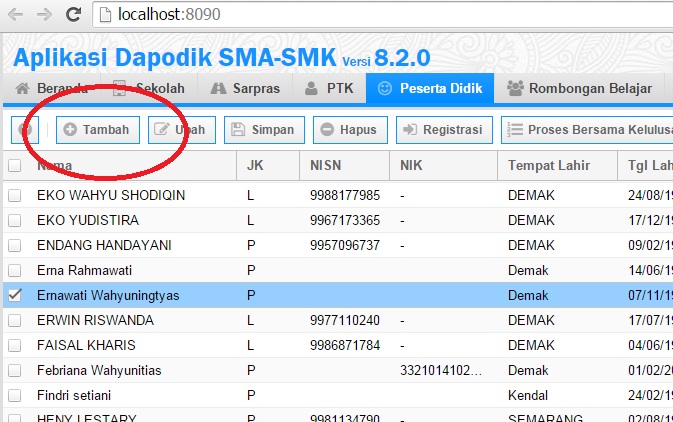 Cara Entry Data Siswa Pada Aplikasi Dapodik SMA - SMK Terbaru - Ahzaa.Net