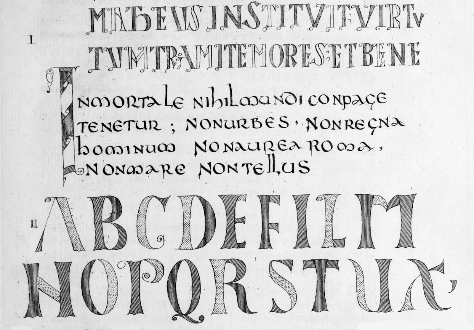 Data Deluge: Sixth century Lombardic capitals (1784)