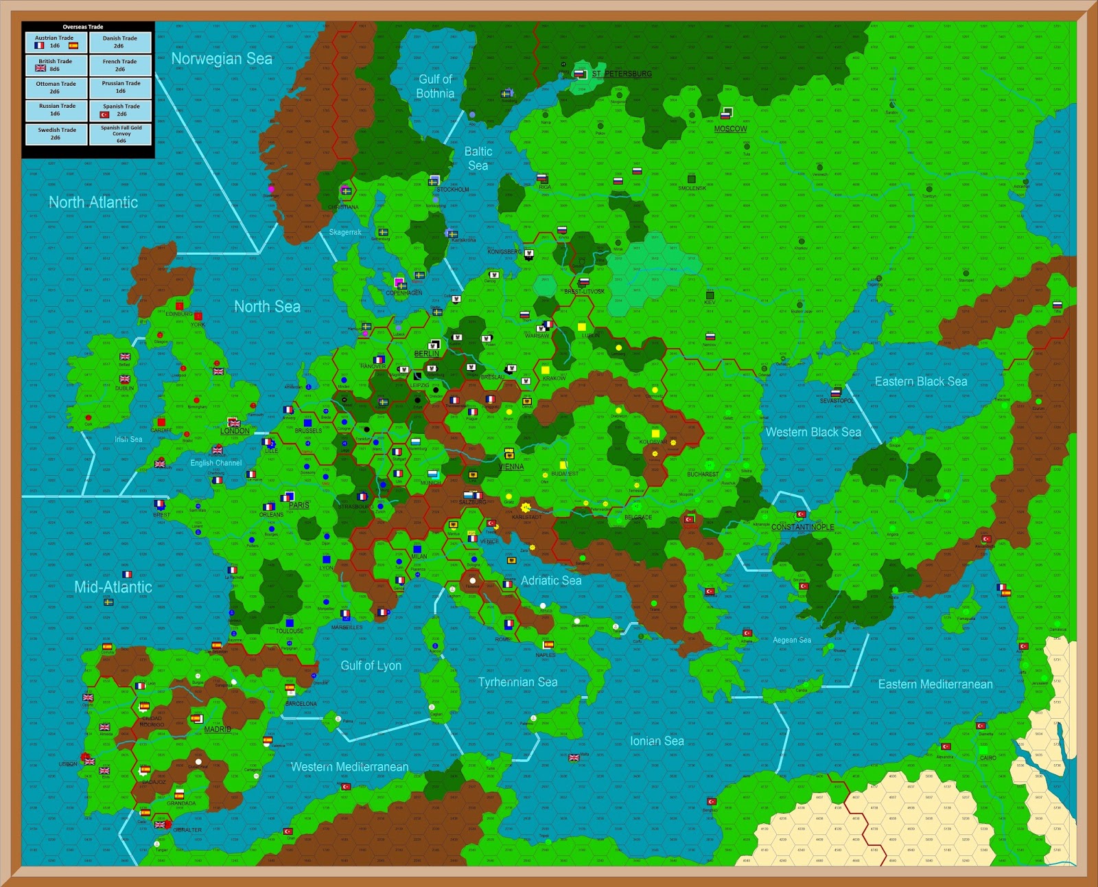 Dante's Game: Napoleonic Campaign, Situation Map, Spring, 1806