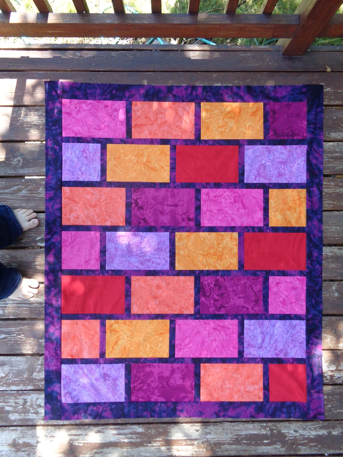 Websterquilt: Brick Wall Pattern Directions