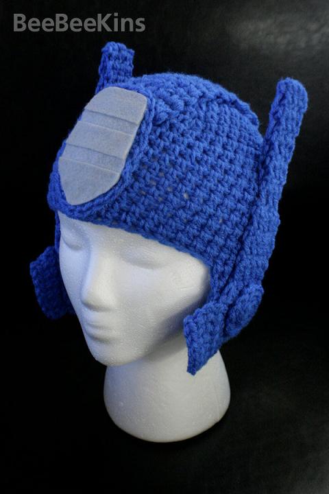 Awesome Optimus Prime crocheted cap