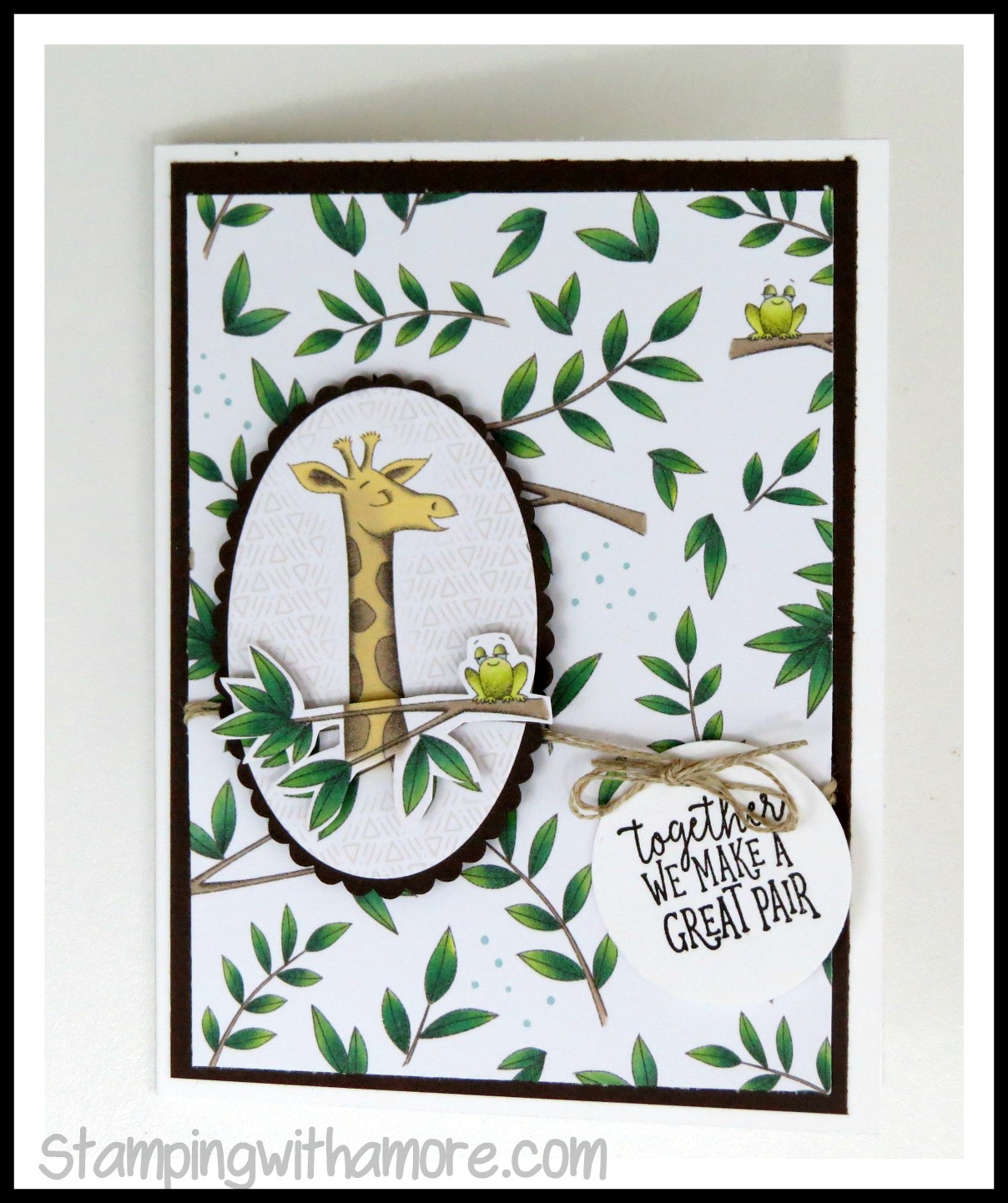 Stampingwithamore: A GREAT PAIR GIRAFFE CARD