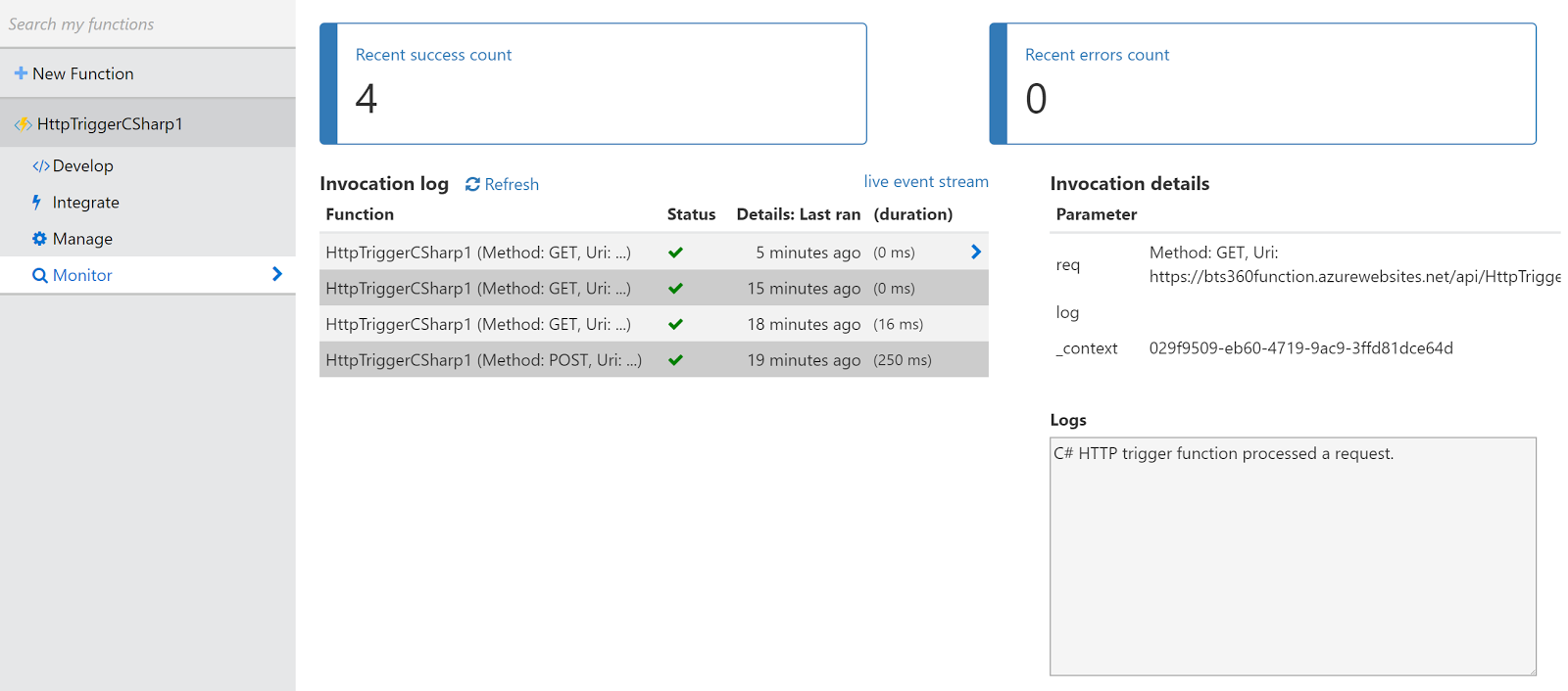 Azure Thoughts, EAI Challenges: Microsoft Azure Function GA