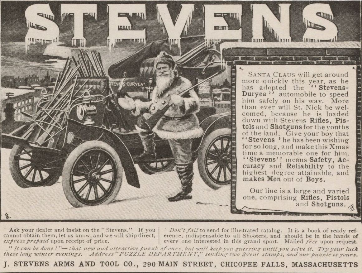 Blogonomicon: Vintage gun ad: Santa with a Stevens (1903)