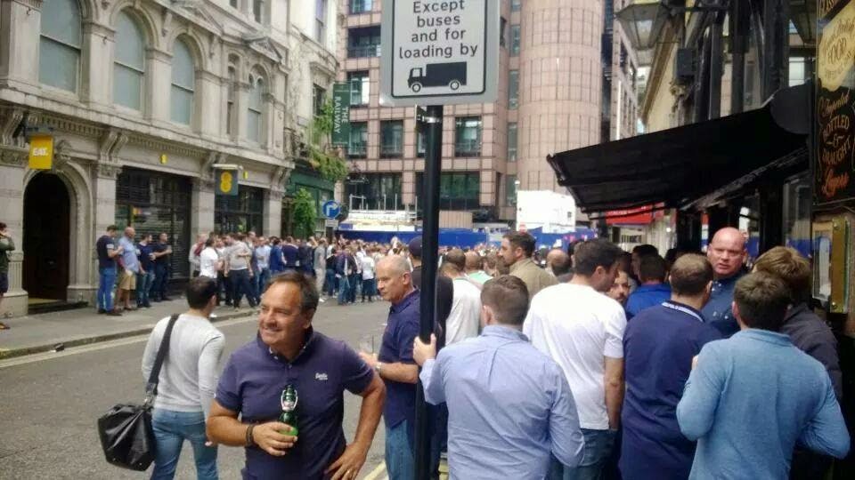 Football Hooligan Pictures: FOUR PICTURES: Spurs at West Ham 16 August 2014