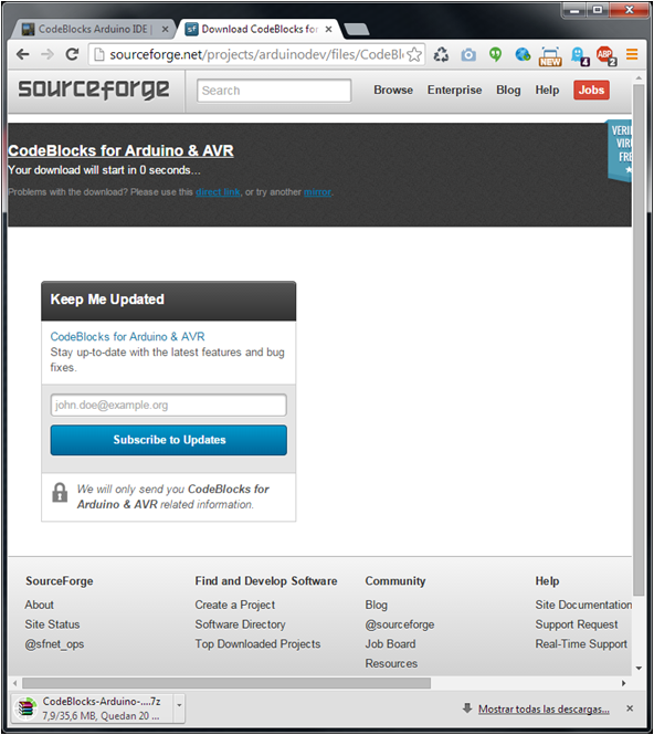 Boscovery Lab: CodeBlocks Arduino IDE (en MS Windows) - Introducción