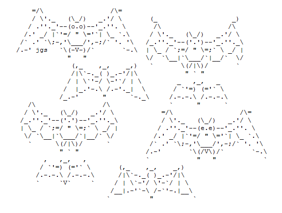 Halloween ASCII Art: Vampires