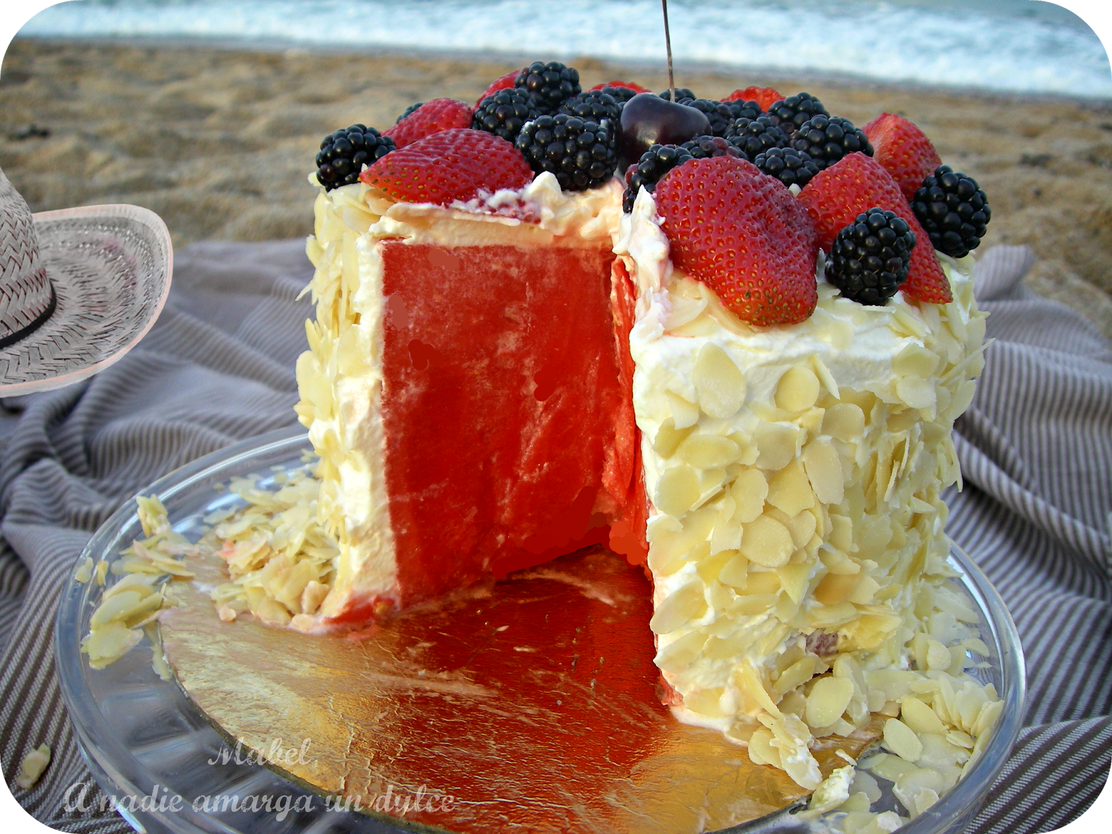 TARTA DE SANDÍA... para sorprender este verano