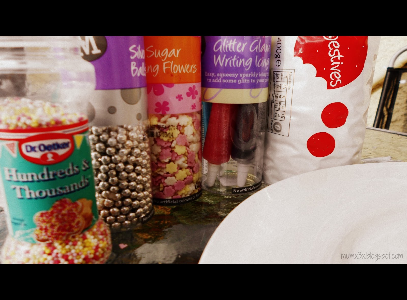 Decorating Digestives. - Ups & Downs, Smiles & Frowns