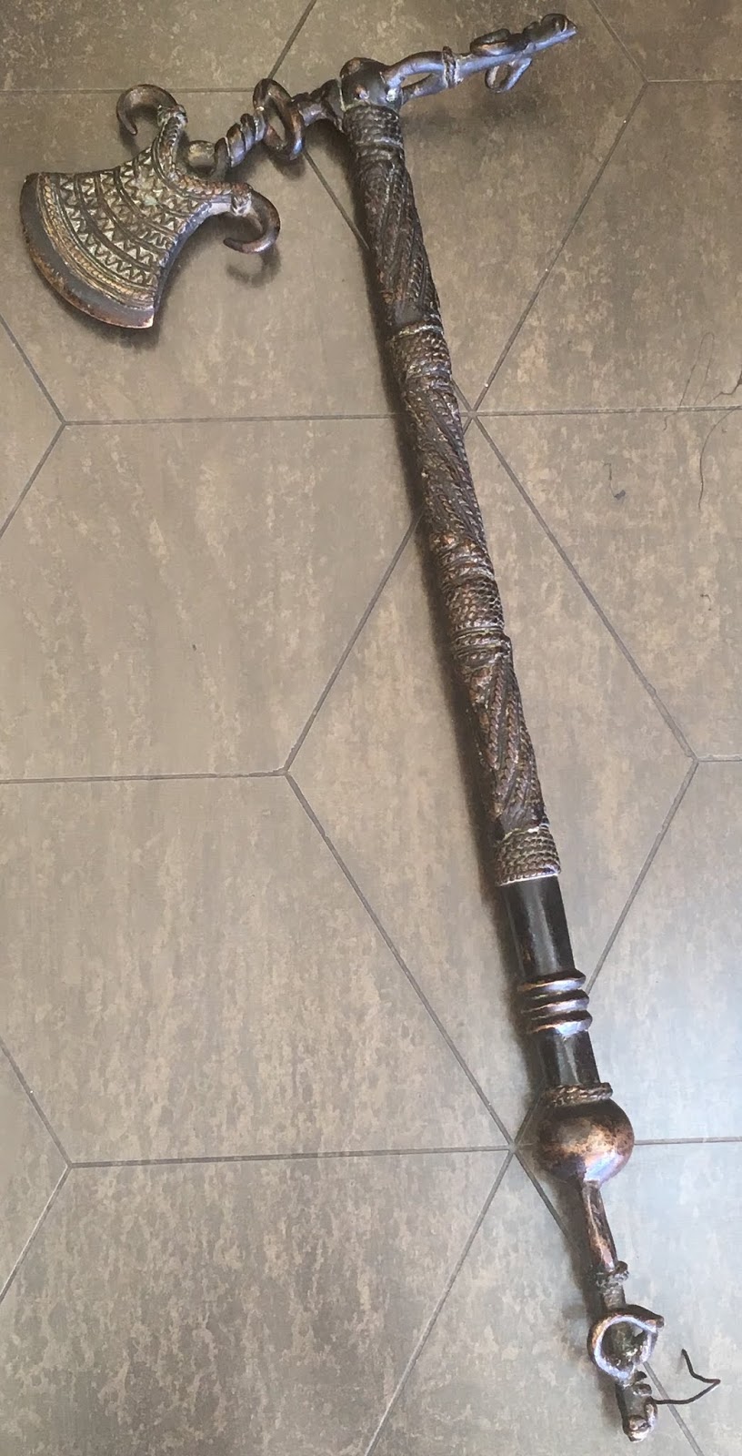 Uhuru Furniture & Collectibles: Decorative Bronze Axe - $75 $65 SOLD