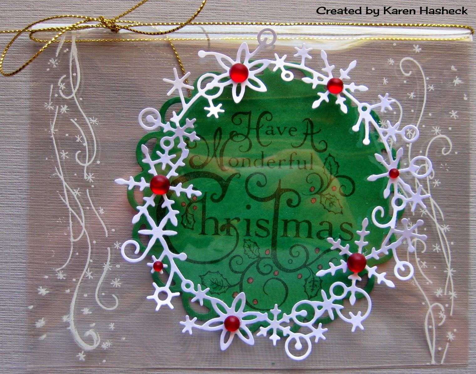 Karen's Kreative Kards: Acetate Christmas Card