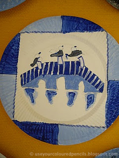 Use Your Coloured Pencils: Willow Pattern Paper Plates