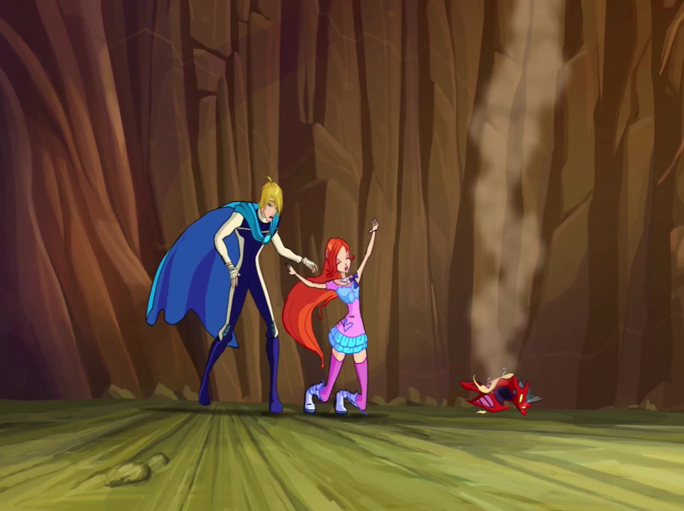 Imágenes de Sky defendiendo a Bloom de las Trix - Winx Club All
