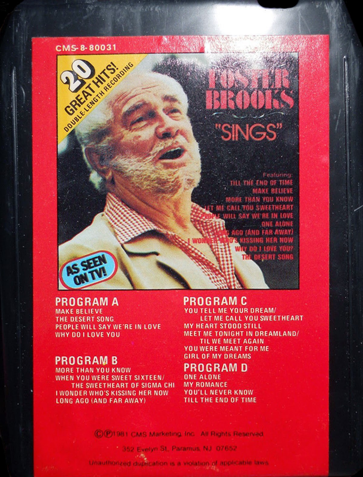 Vintage Stand-up Comedy: Foster Brooks - Foster Brooks Sings 1982