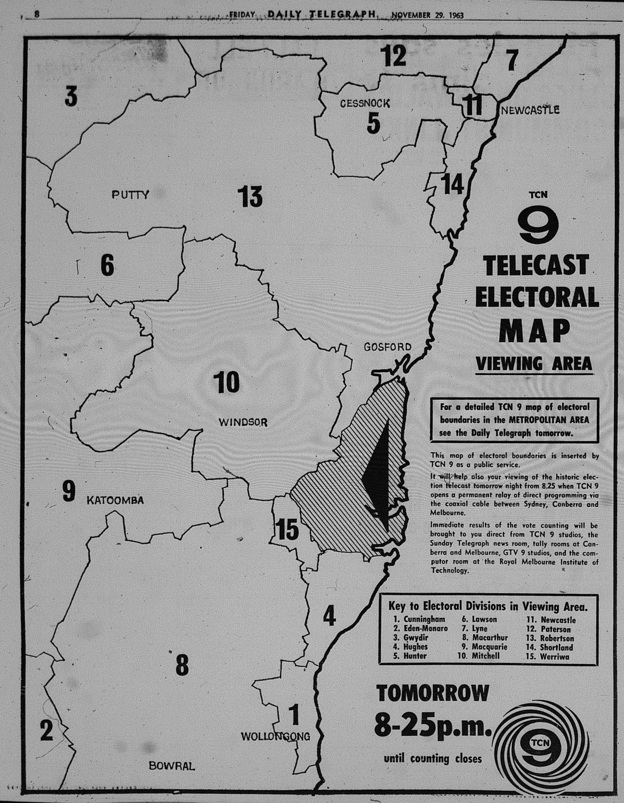 Fab Sydney Flashbacks: 1963: First live major TV News Event Broadcast ...