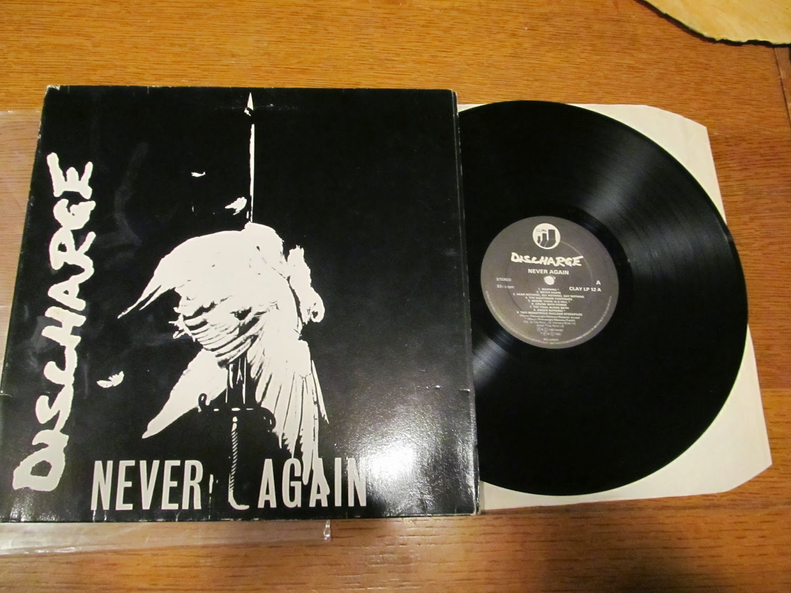 The Emerging Addiction: Discharge: Never Again Original Pressing on Clay Records 1983
