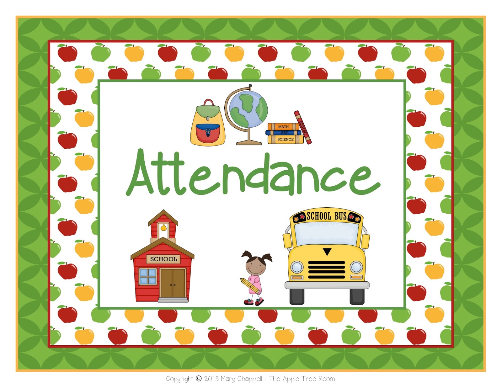 The Apple Tree Room: Apple Attendance Clip Chart