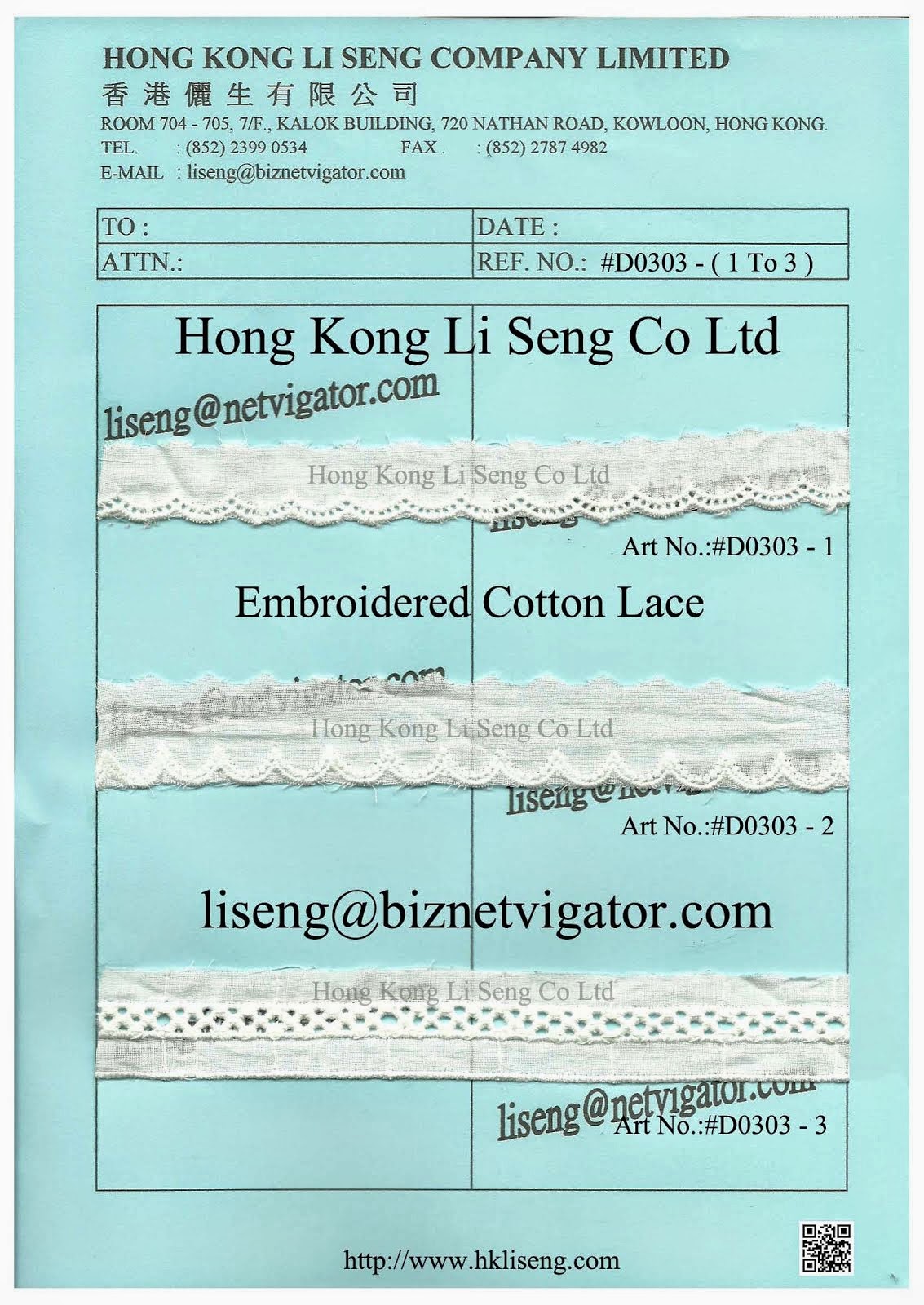 Lace Trims Wholesale and Supplier - Hong Kong Li Seng Co Ltd