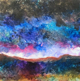 Karla Nolan Fine Art: "Night Moves" palette knife oil painting