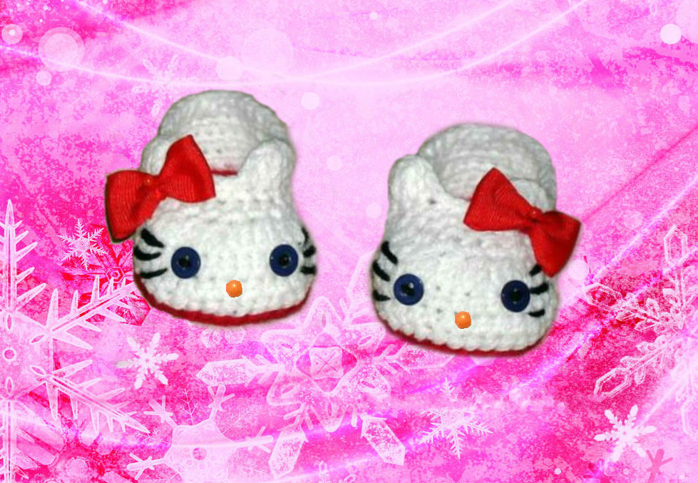 Crochet Land: Hello Kitty Slippers