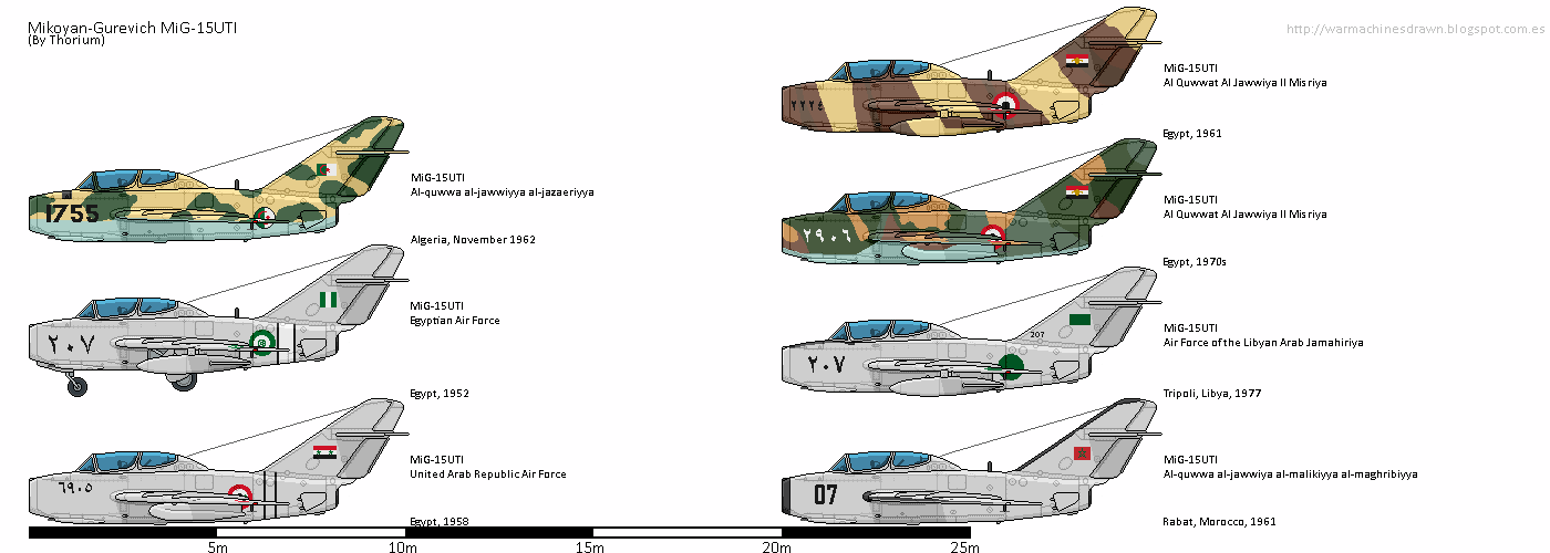 War Machines Drawn: Mikoyan-Gurevich MiG-15UTI, part three, North ...