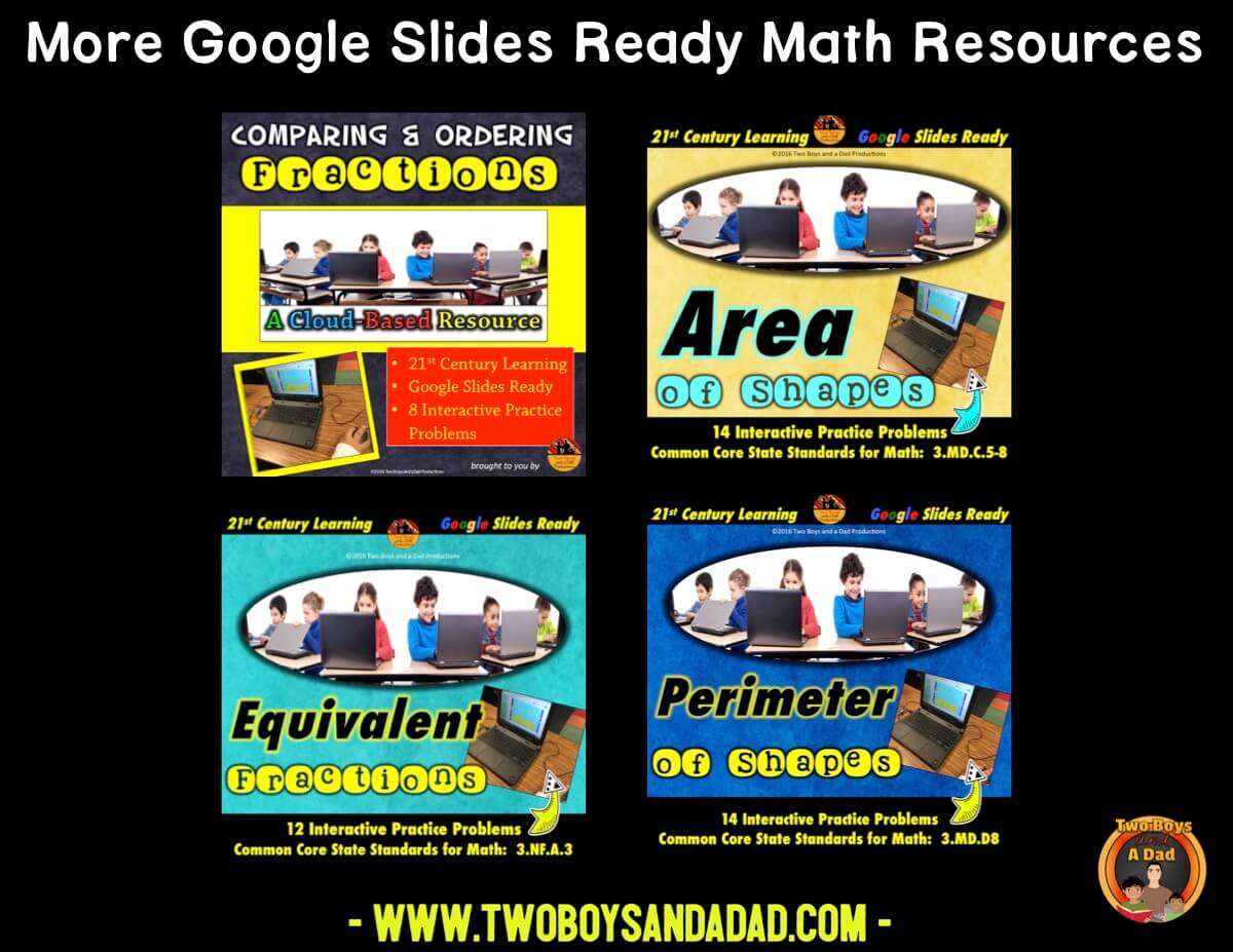 Comparing Fractions Using Google Slides and Virtual Manipulatives - Two ...