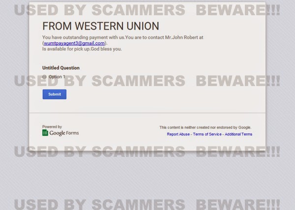 FRAUD FYI: 419 scam email from WESTERN UNION Mr.John Robert ...
