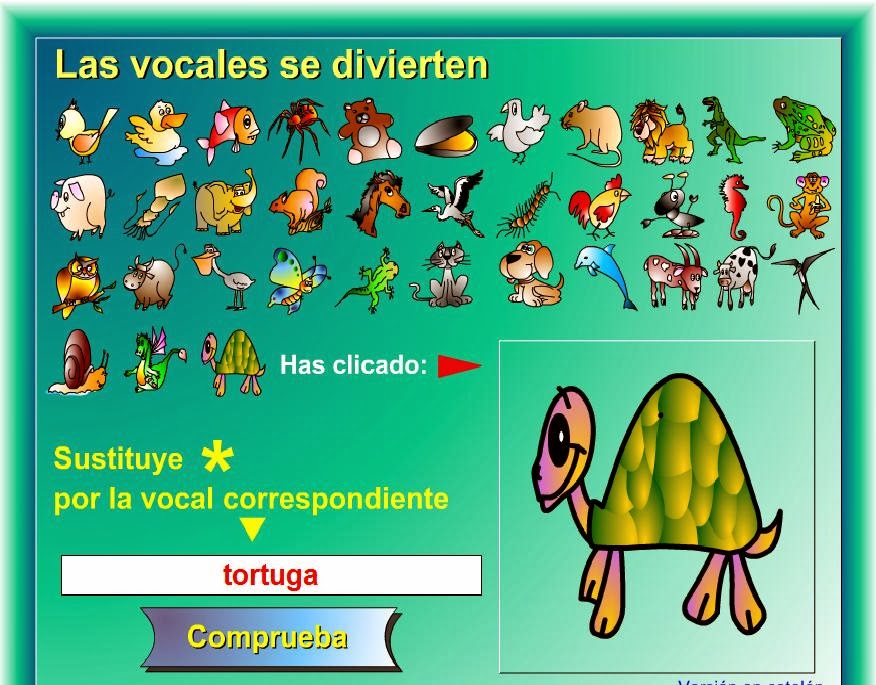 crecer y aprender: Las vocales y los animales