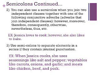 Semicolon vs the Comma