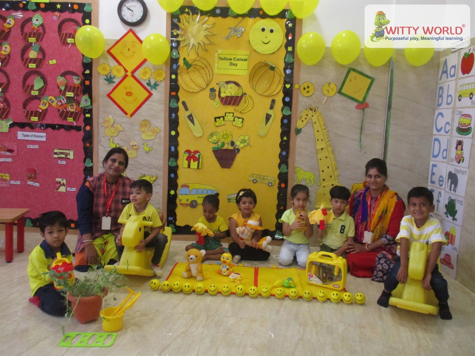 On the top of the World...: Yellow Colour Day Celebrated by kids of ...