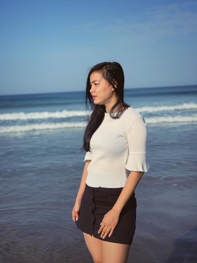Ma Aye Thaung At The Beach Photoshoot
