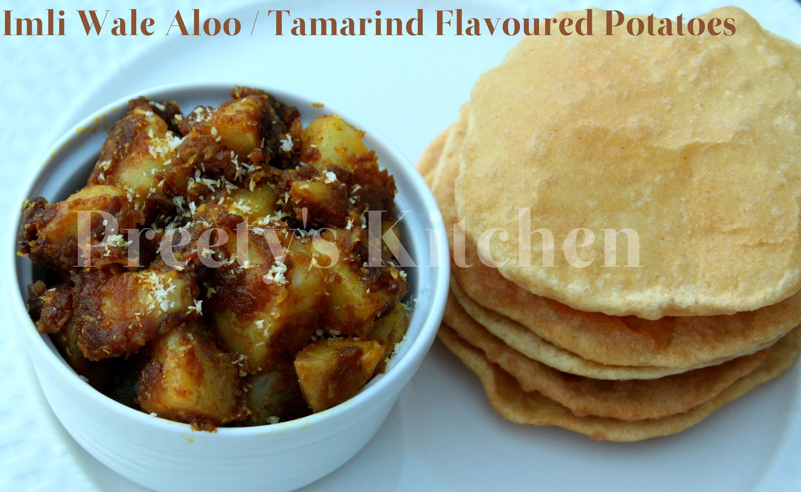 Preety's Kitchen: Imli Wale Aloo / Tamarind Flavored Potatoes