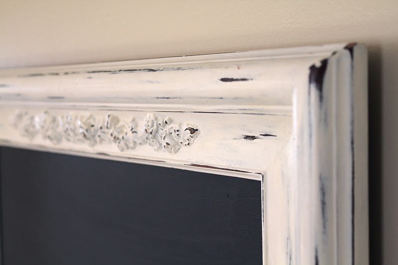 Sure Y Not: Distressed White Framed Chalkboard