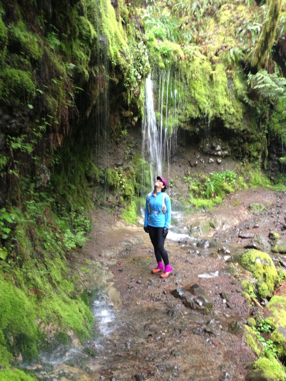 Running through waterfalls