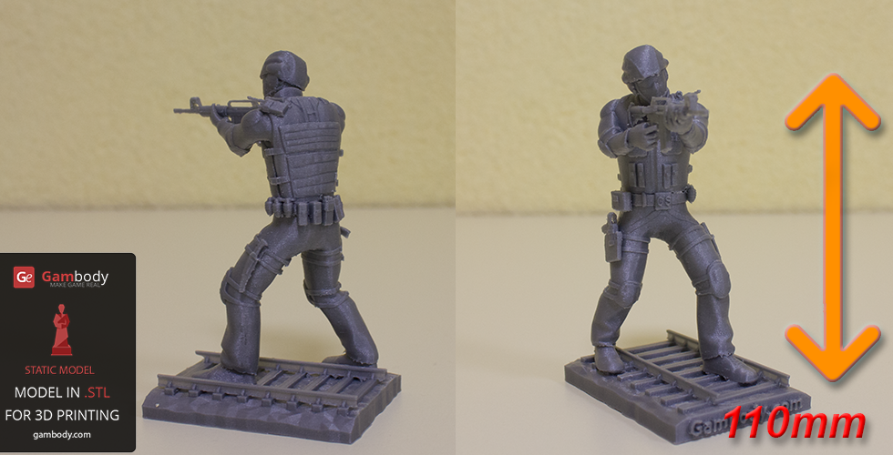 Counter Strike - Counter Terrorist Soldier 3D Model | Static Figure ...