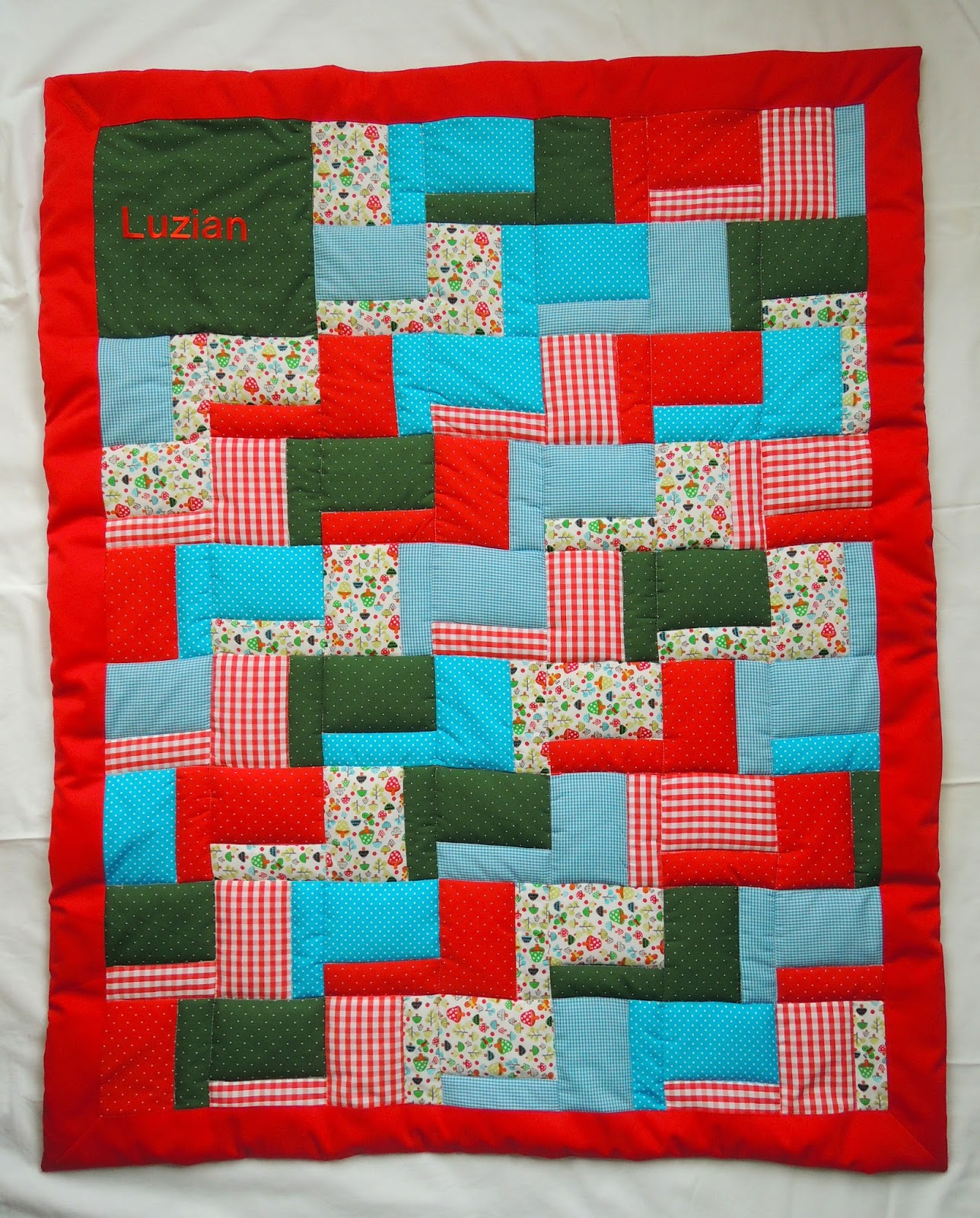 d'Inge: Patchwork-Babydecke Luzian