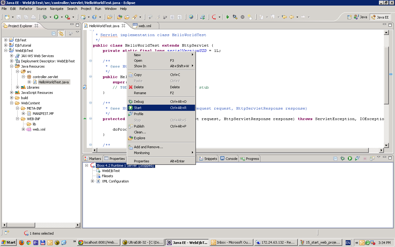 Java Frameworks & APIs: EJB - Configuración Eclipse + JBoss + EJB3