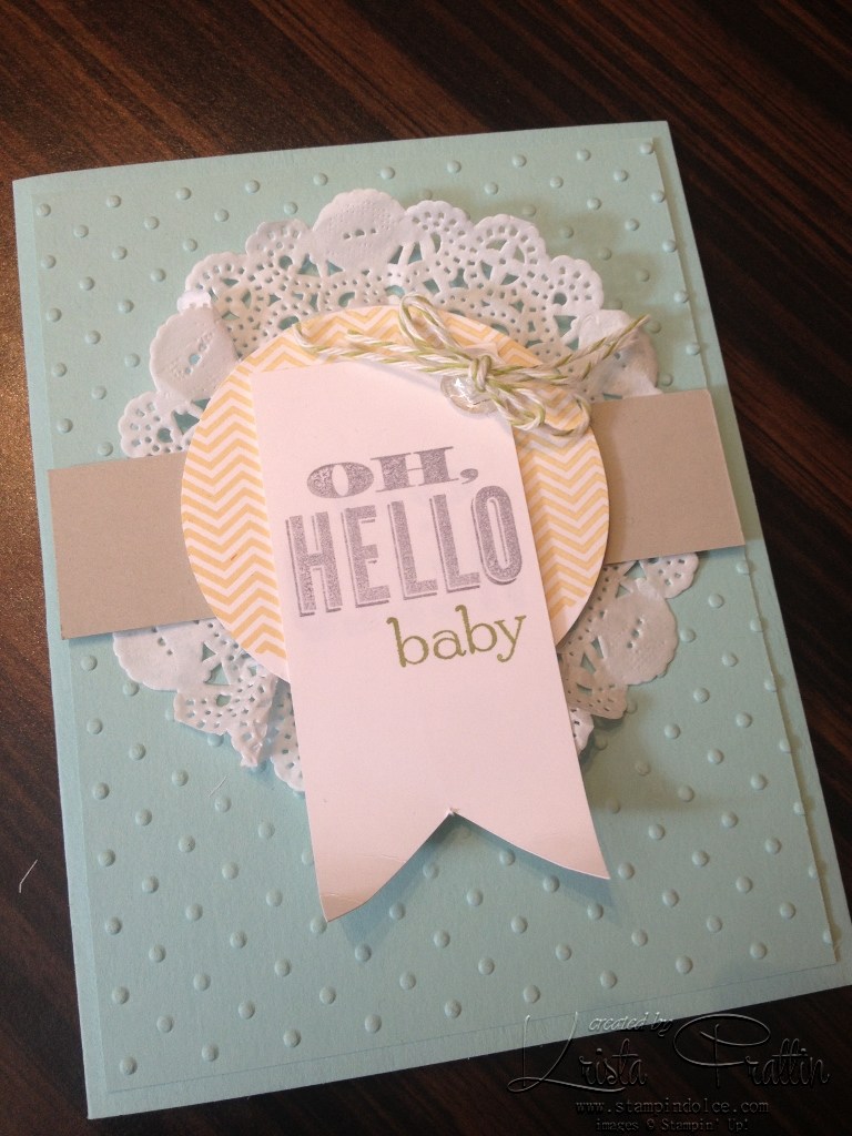 Stampin' Dolce: Oh, Hello Baby card