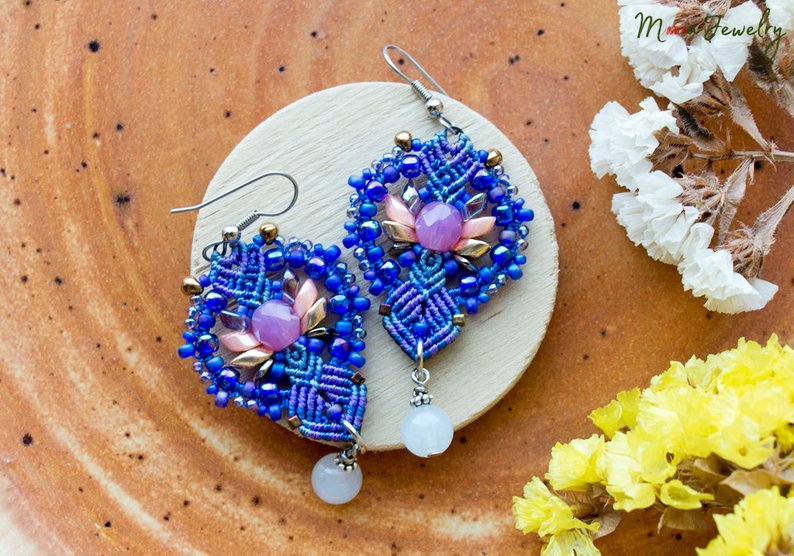 Gemstone Micro-Macrame Jewelry by MartaJewelry / The Beading Gem