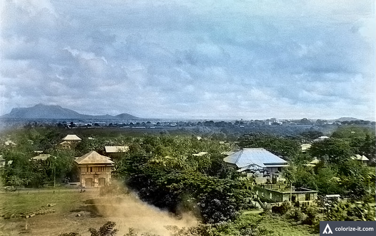 Batangas Town with Mt. Makulot in the Distance, c. 1945 - Batangas ...