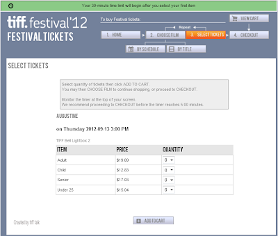 TIFF 2012 Individual Ticketing Process ~ TIFF Talk