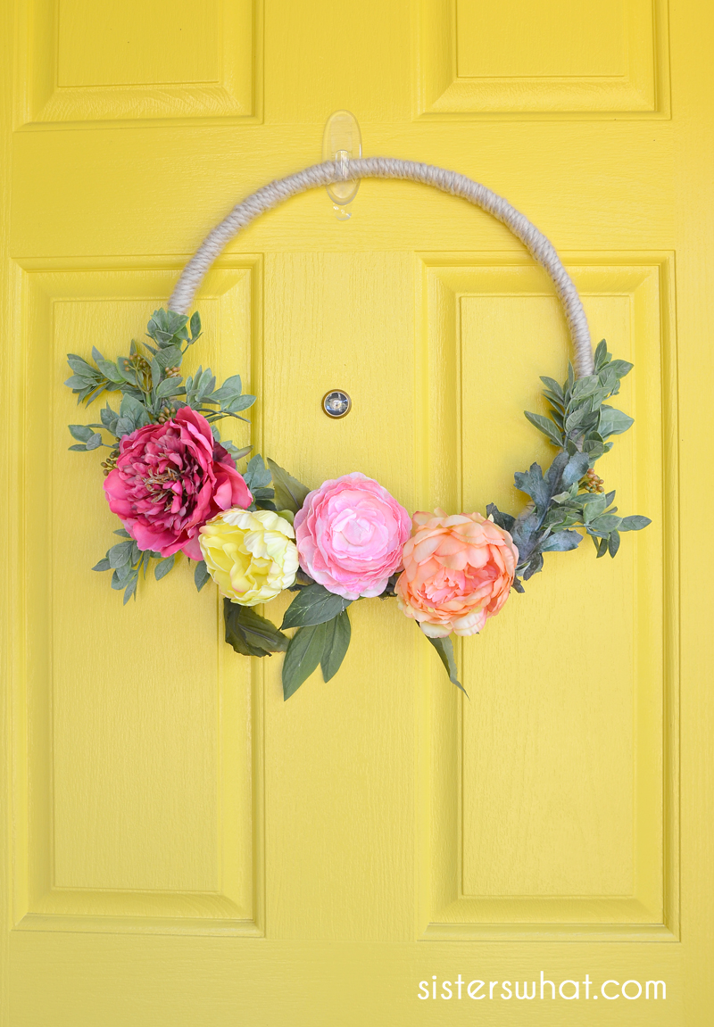 Modern Embroidery Hoop floral Wreath Tutorial Spring or Summer ...