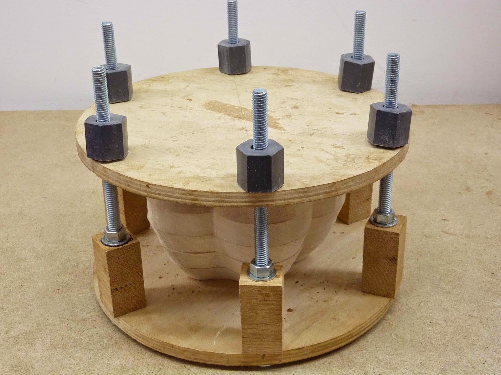 Scroll Saw Bowls: Bowl press variation