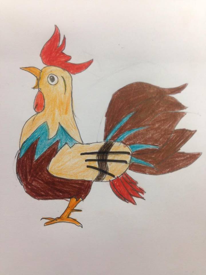 New School Art: Rooster მამალი