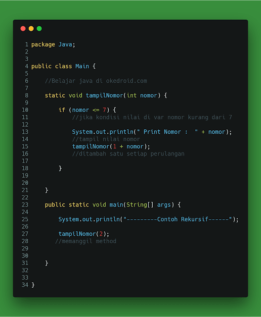 Belajar Memakai Method Rekursif Pada Agenda Java - Java Media Kita