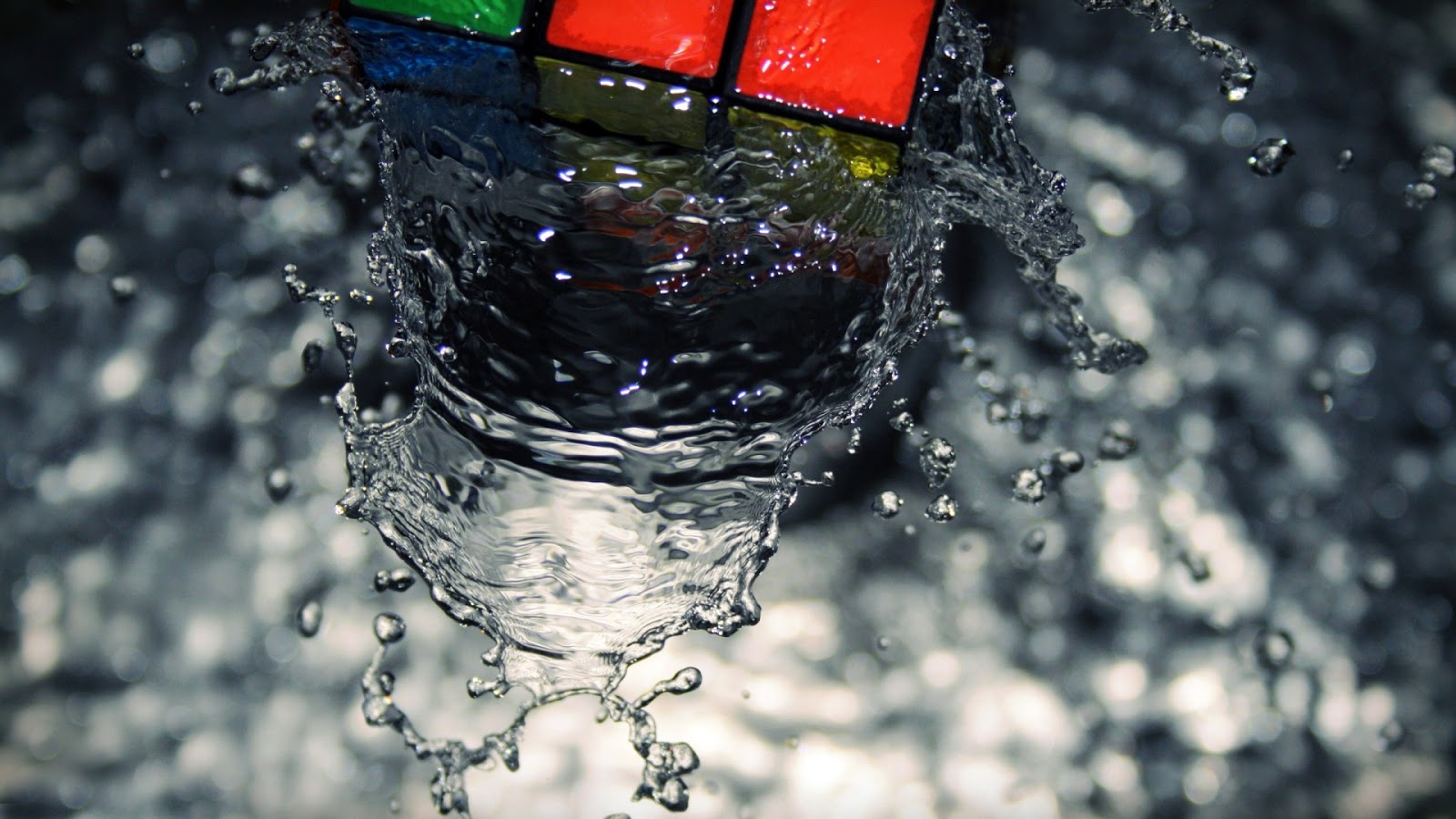 Rubiks Cube in the Water - Mystery Wallpaper